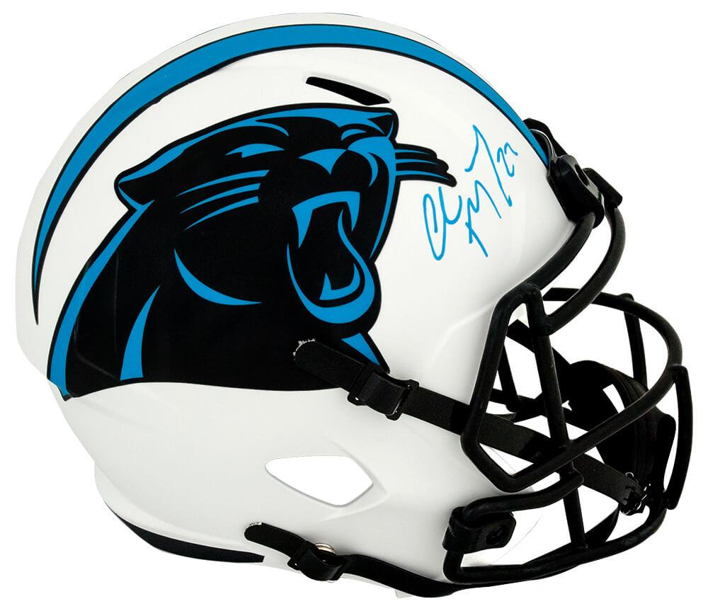 Christian McCaffrey Signed Panthers Full-Size Lunar Eclipse Alternate Speed Helmet (Beckett ...