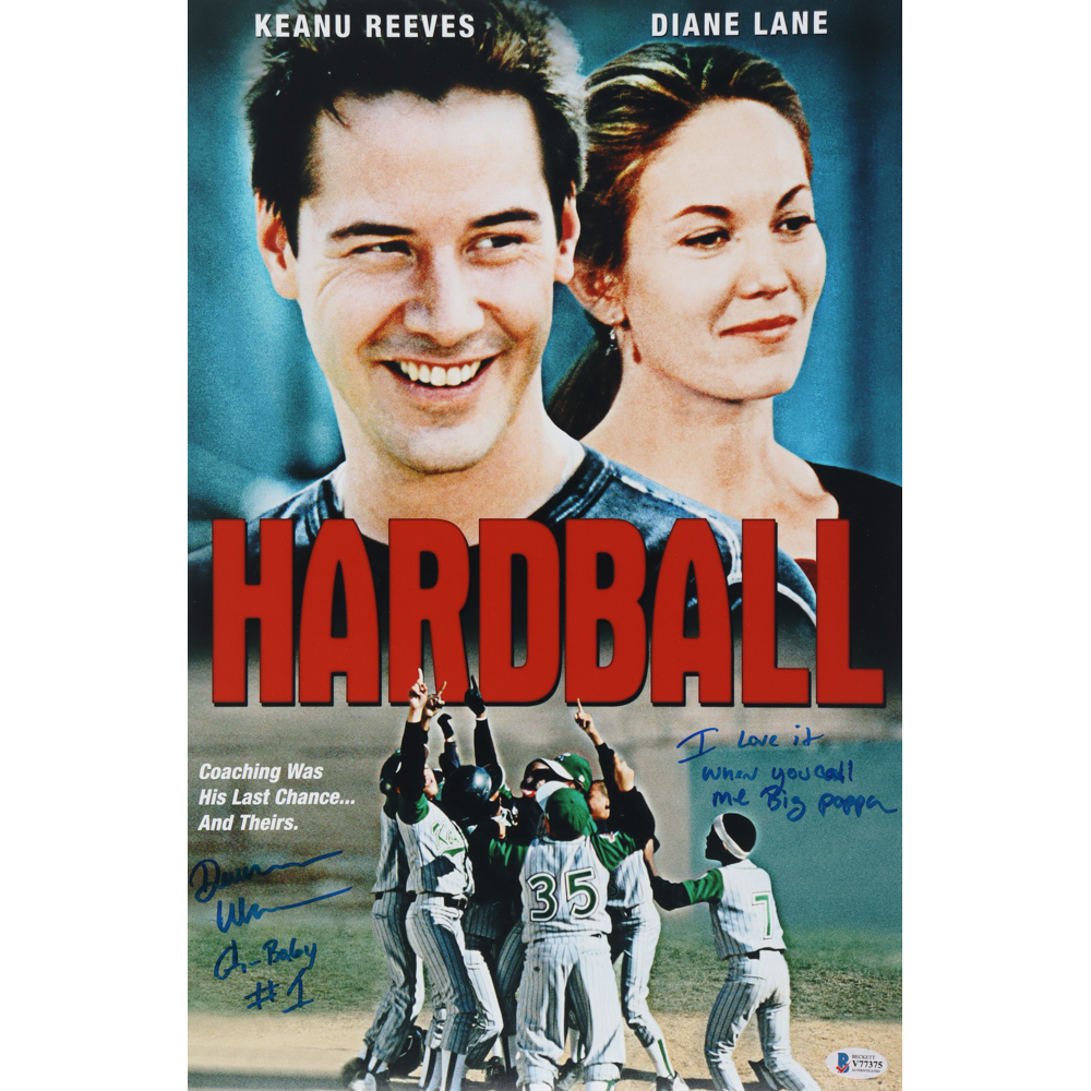 DeWayne Warren Signed 18x12 "Hardball" Movie Poster Photo Inscribed "G ...