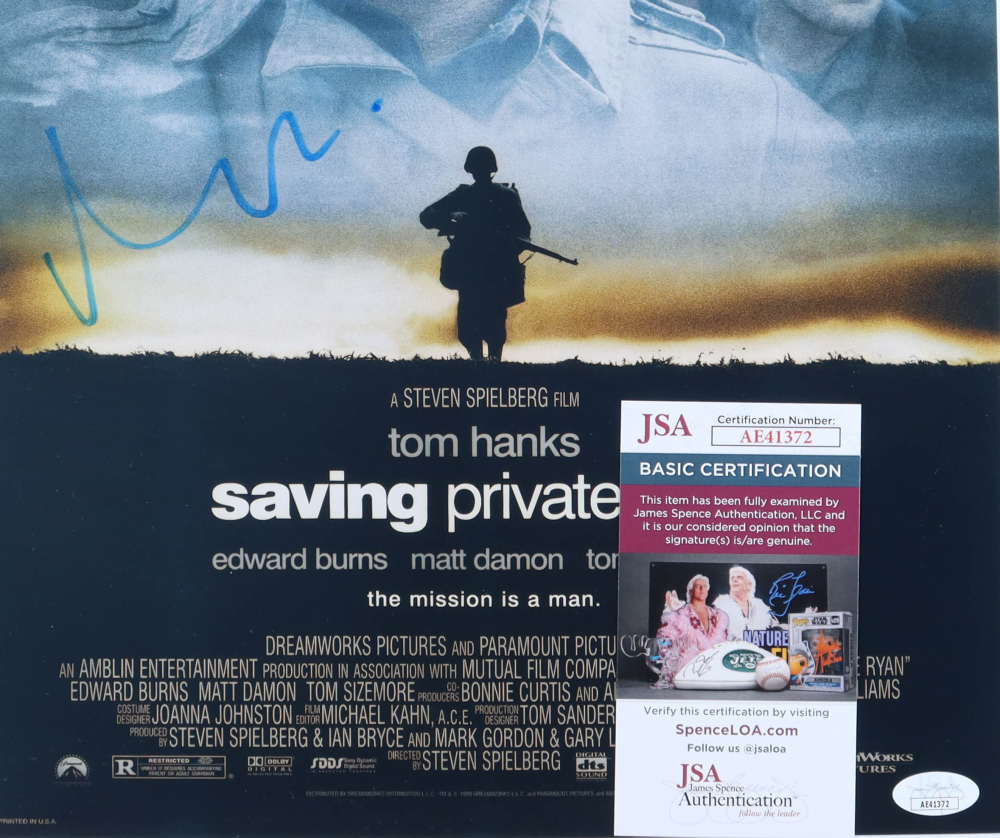 Matt Damon Signed "Saving Private Ryan" 12x18 Movie Poster (JSA) | Pristine Auction