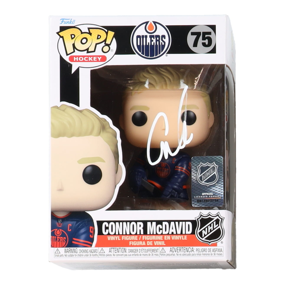 Connor McDavid Signed Oilers #75 Hockey Funko Pop! NHL Vinyl Figure ...