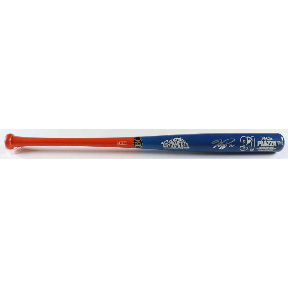 Mike Piazza Signed LE Cooperstown Player Model Baseball Bat (Fanatics ...