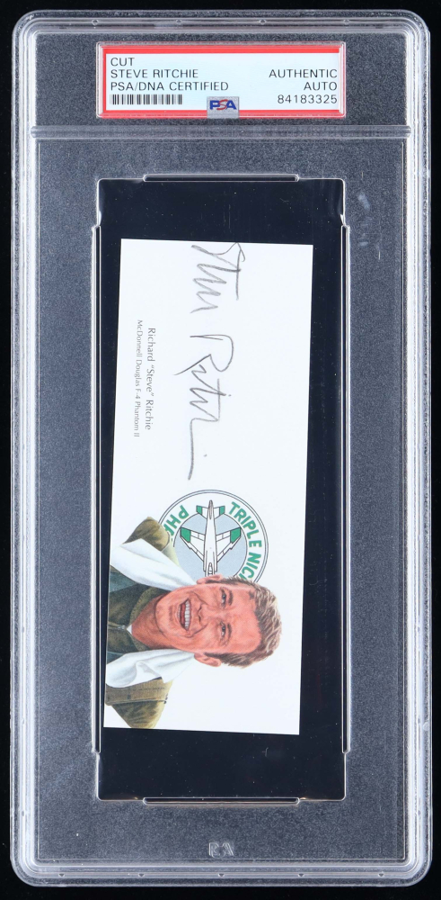 Richard "Steve" Ritchie Signed Cut With Portrait (PSA) | Pristine Auction