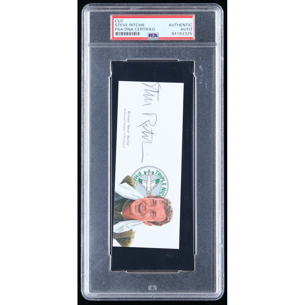 Richard "Steve" Ritchie Signed Cut With Portrait (PSA) | Pristine Auction