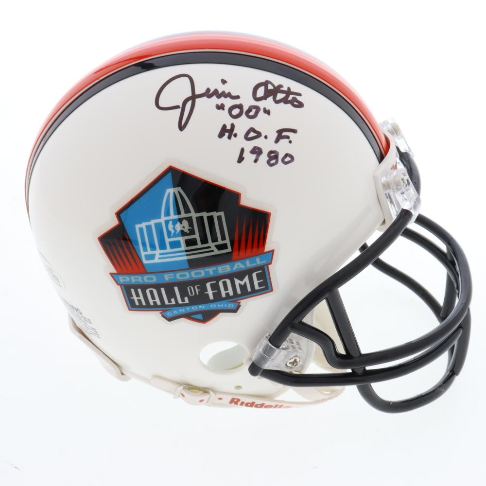 Jim Otto Signed Hall of Fame Mini Helmet Inscribed 'H.O.F. 1980 ...