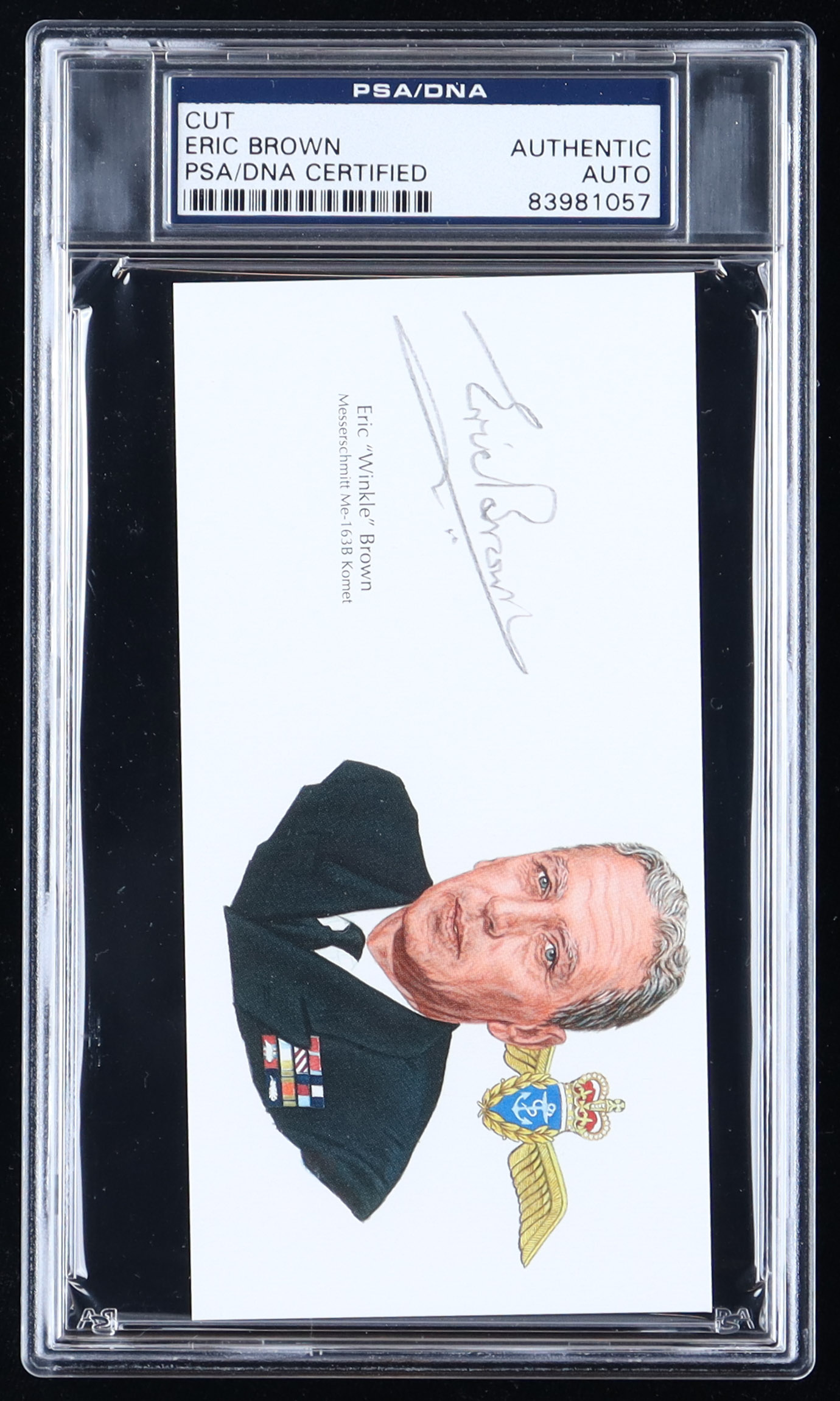 Eric Brown Signed Cut With Portrait (PSA) | Pristine Auction