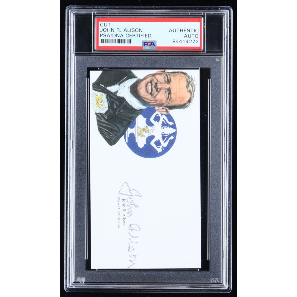 John R. Alison Signed Cut With Portrait (PSA) | Pristine Auction