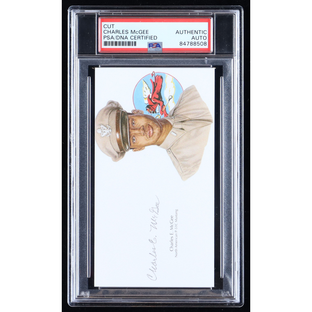 Charles McGee Signed Cut With Portrait (PSA) | Pristine Auction