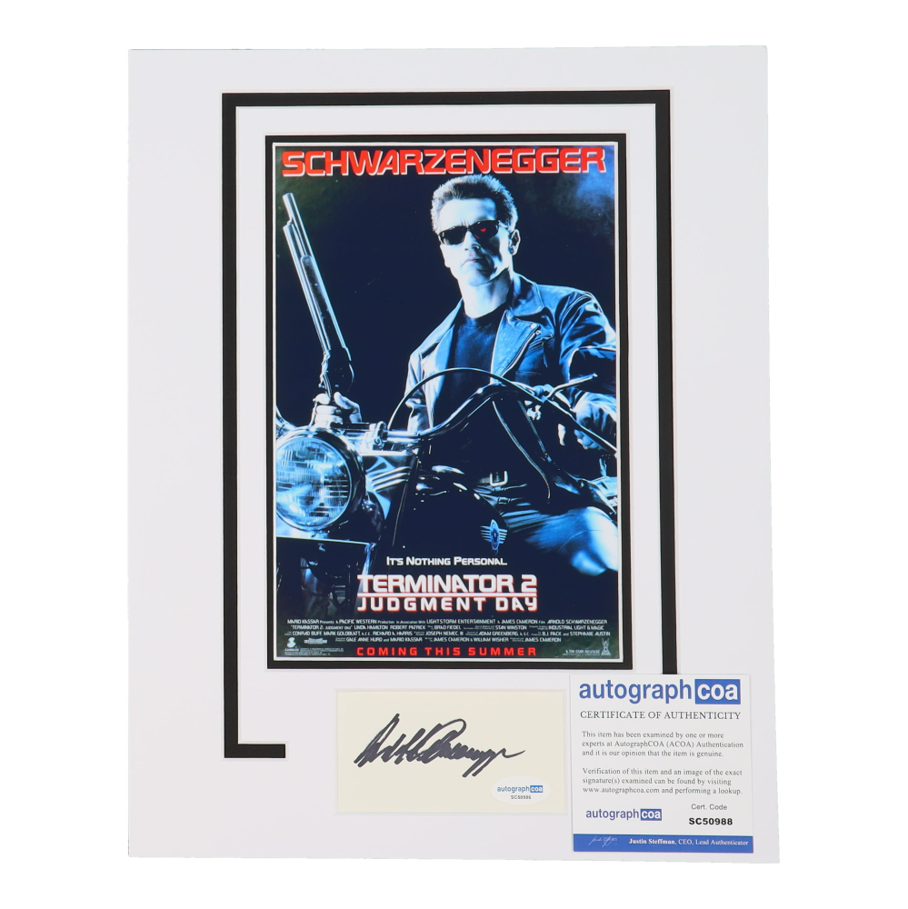 Arnold Schwarzenegger Signed "Terminator 2: Judgement Day" 11x14 Custom ...