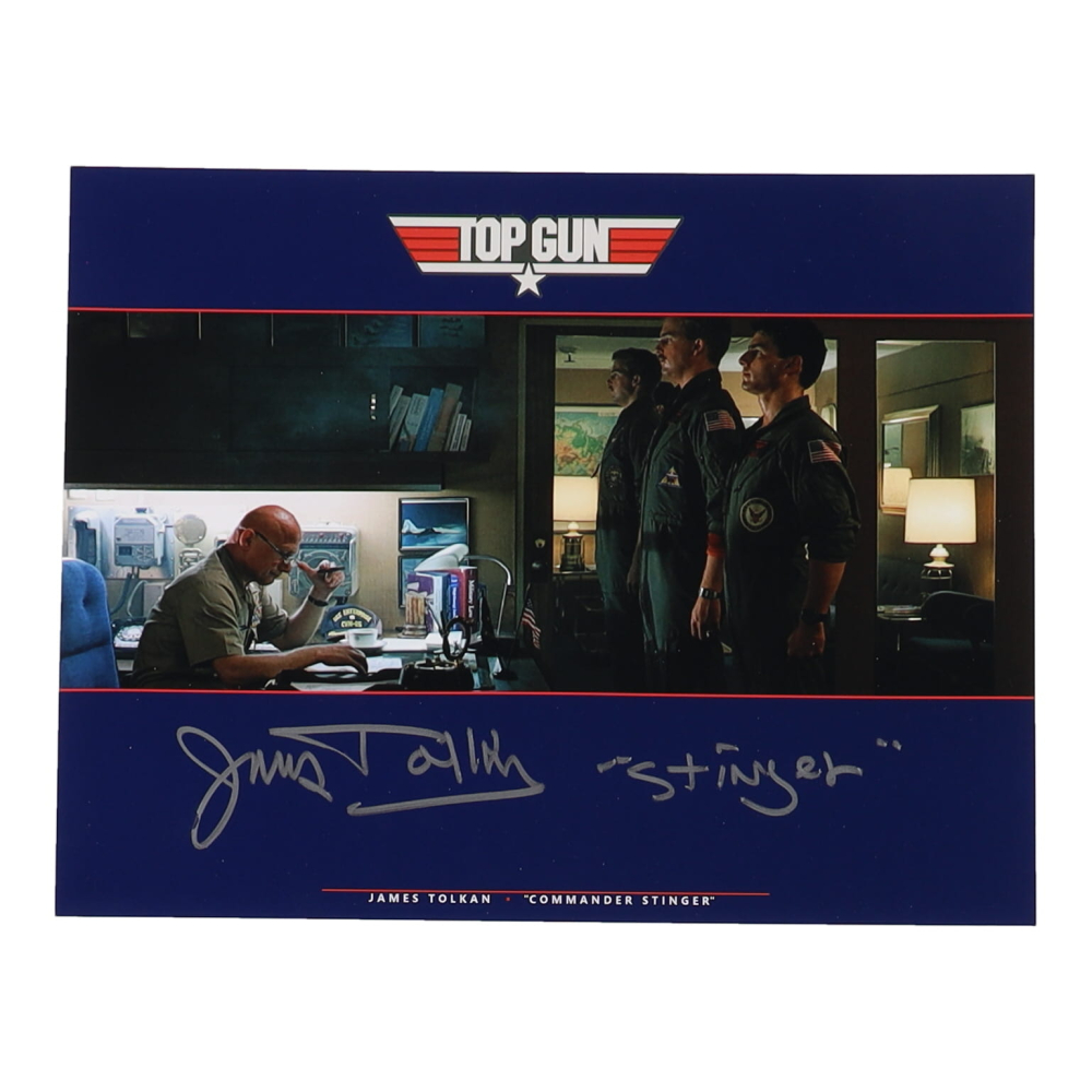 James Tolkan Signed "Top Gun" 11x14 Photo Inscribed "Stinger" (ACOA ...