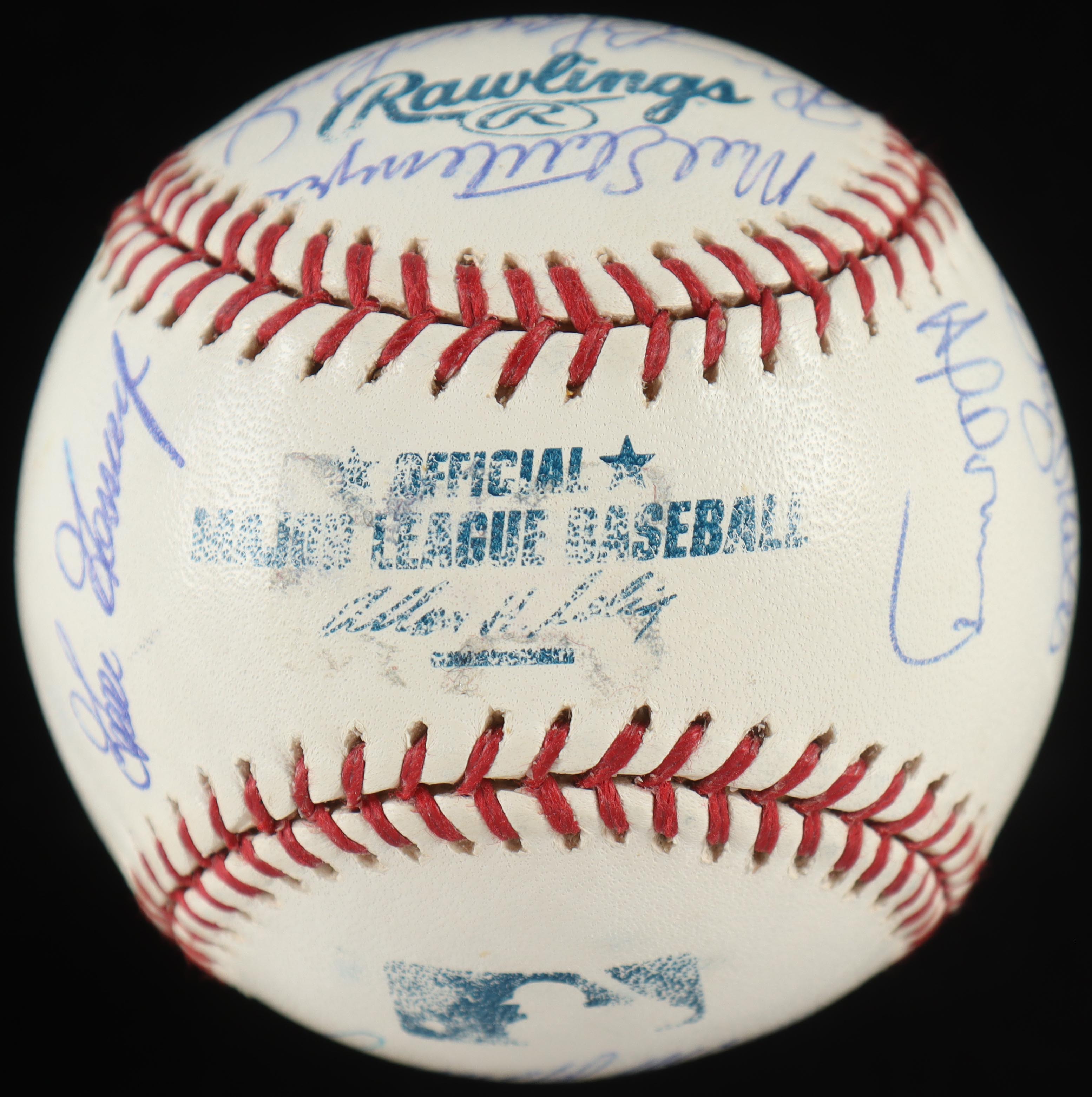 Yankees Hall of Famers OML Baseball Signed by (18) with Goose Gossage ...