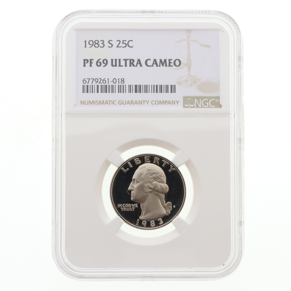 1983-S Washington Proof Quarter (NGC PF69 Ultra Cameo) | Pristine Auction