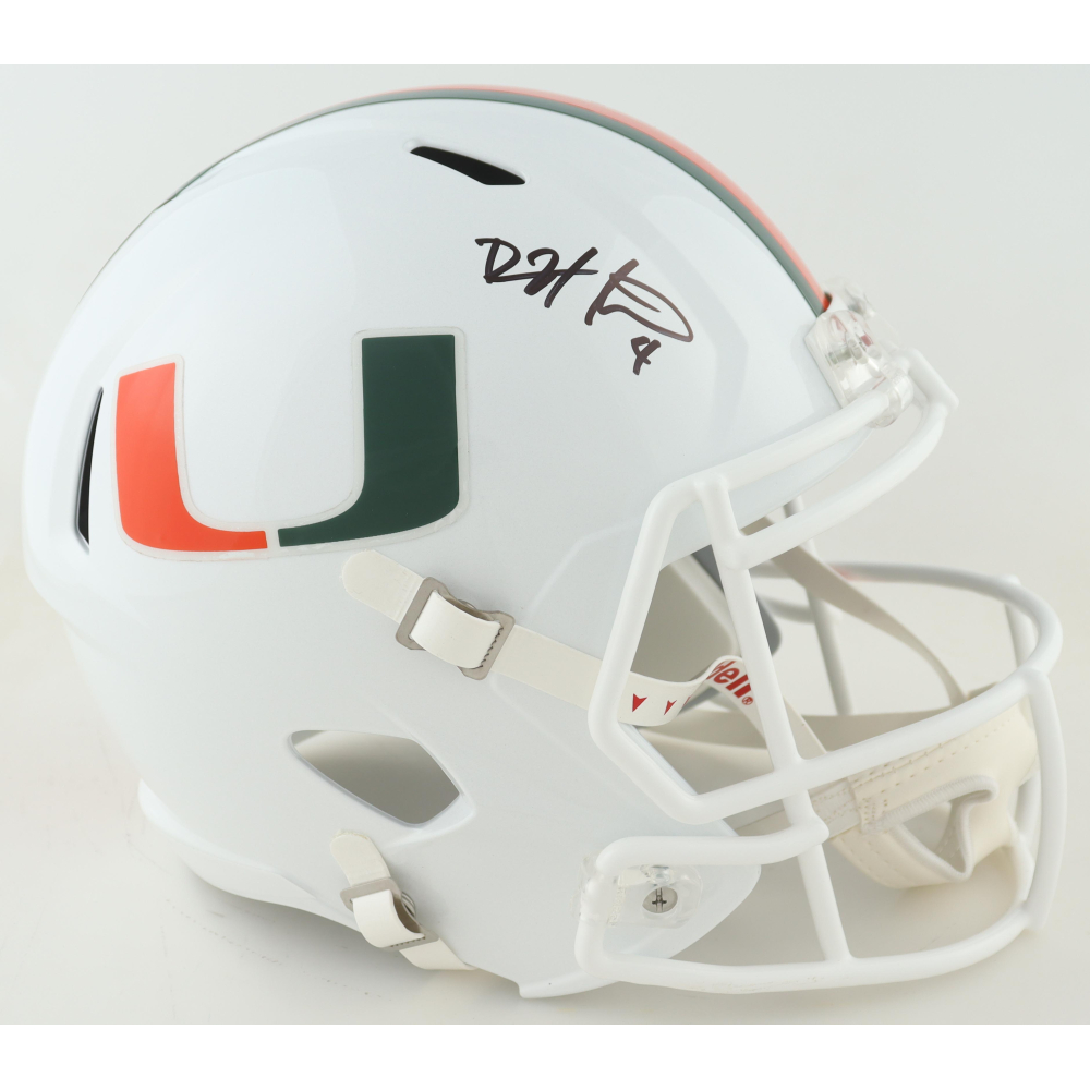 Devin Hester Signed Miami Hurricanes Full-Size Speed Helmet (Beckett ...