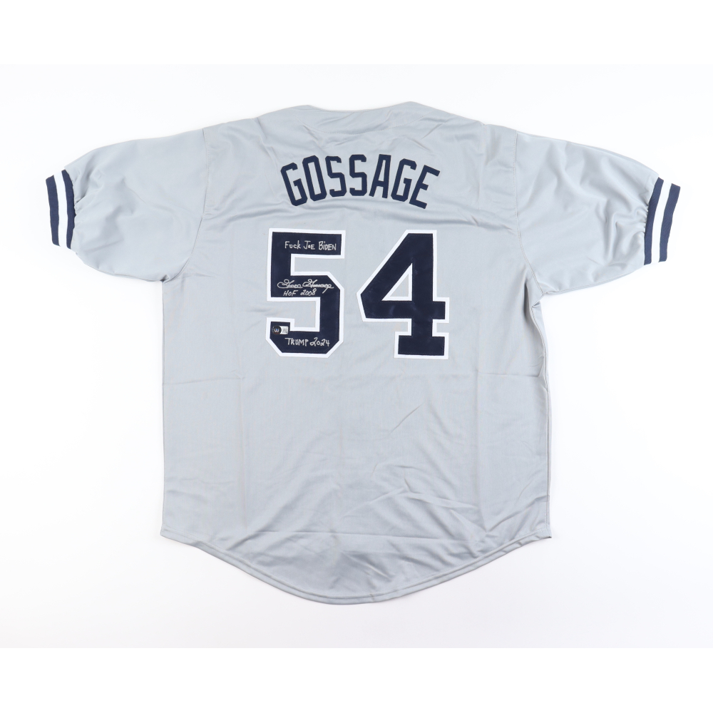 Goose Gossage Signed Jersey Inscribed "F*** Joe Biden", "HOF 2008 ...