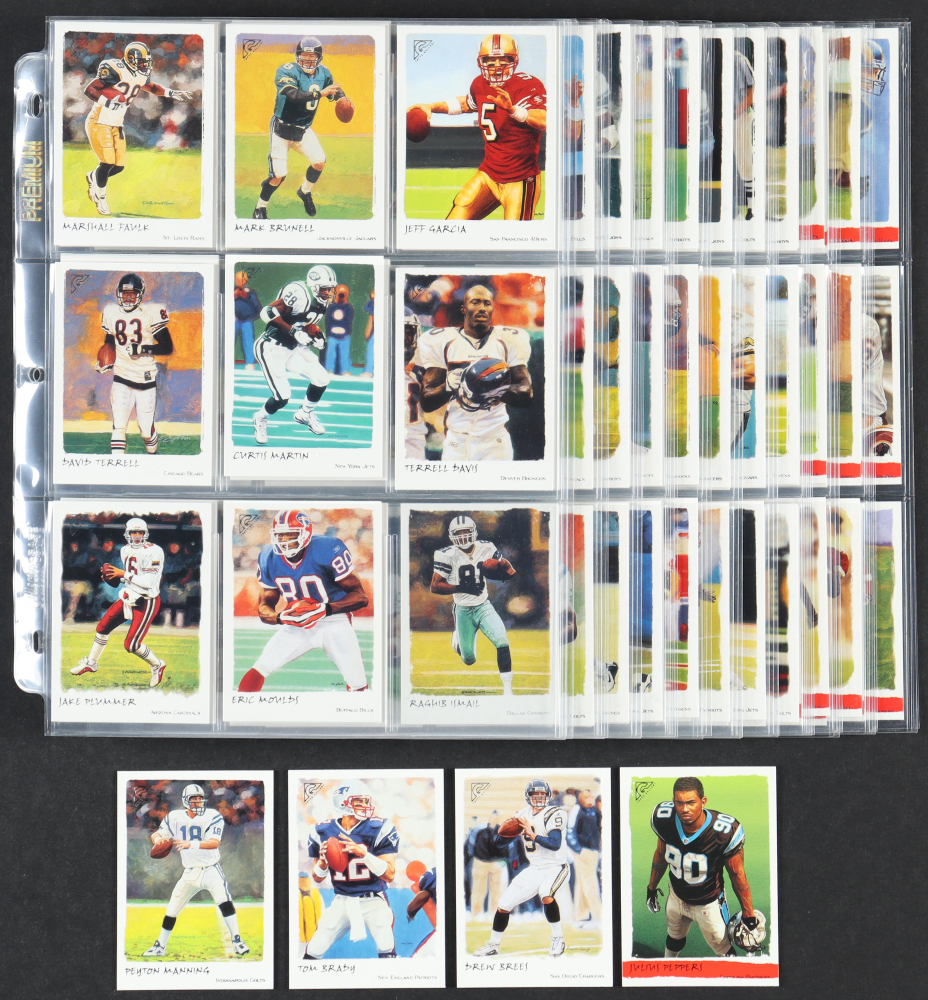 2002 Topps Gallery Set In Binder Includes Peyton Manning #9, Tom Brady ...