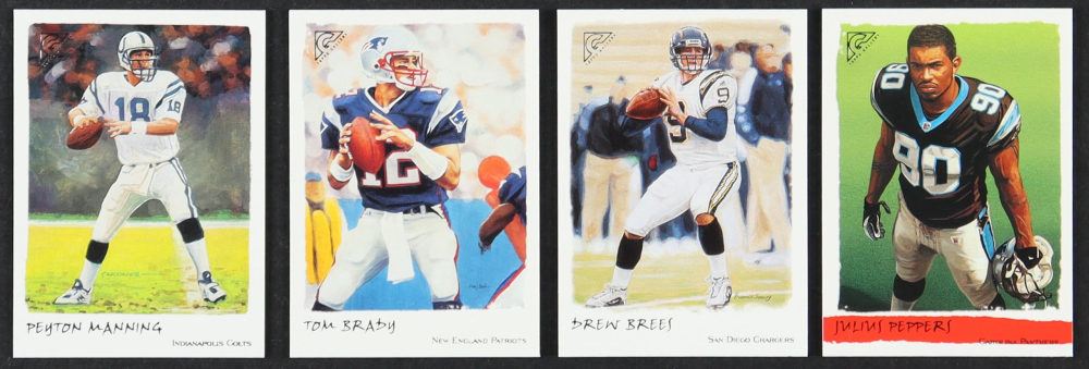 2002 Topps Gallery Set In Binder Includes Peyton Manning #9, Tom Brady ...