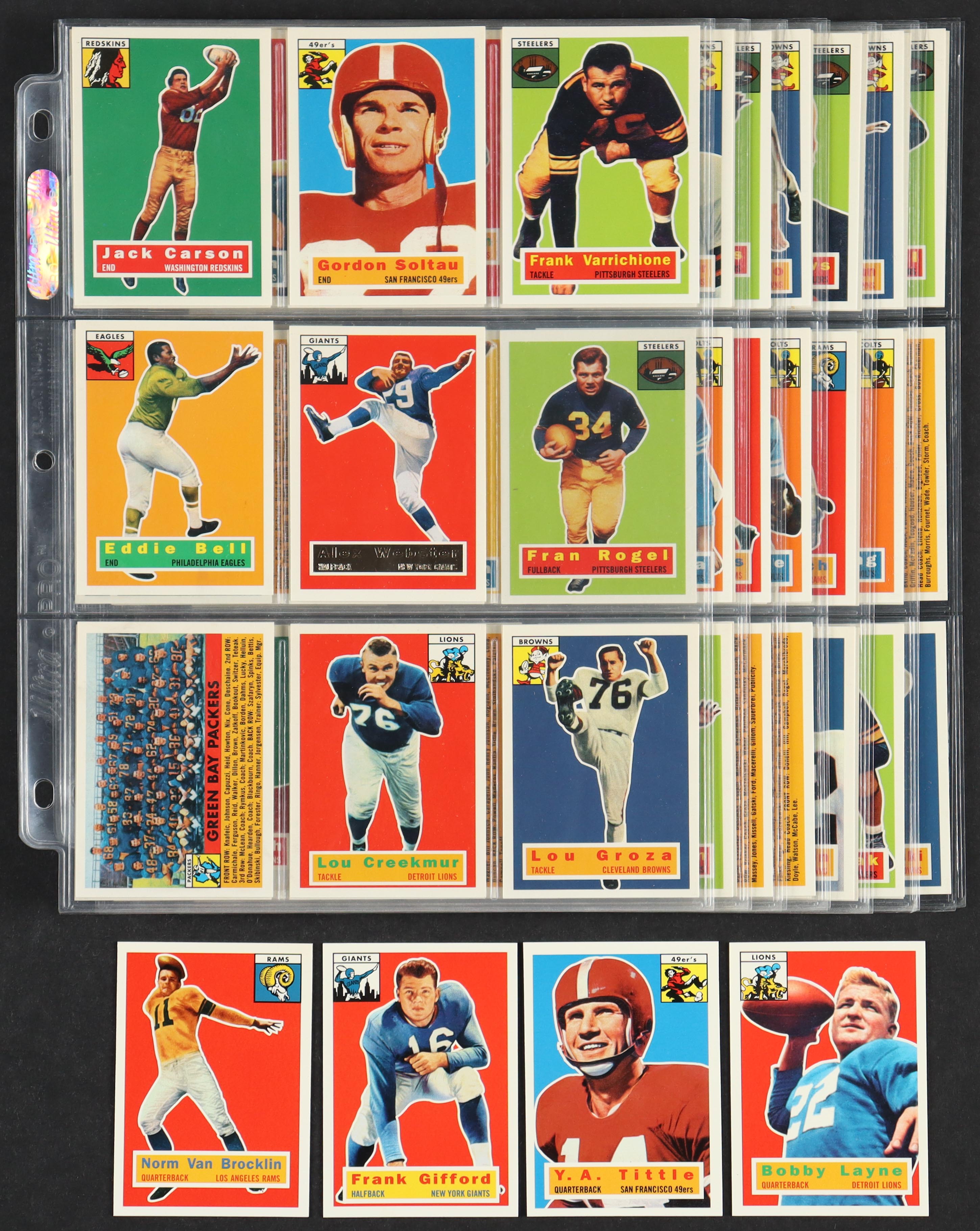 1994 Topps Archives '56 Set In Binder Includes Norman Brocklin #6 ...