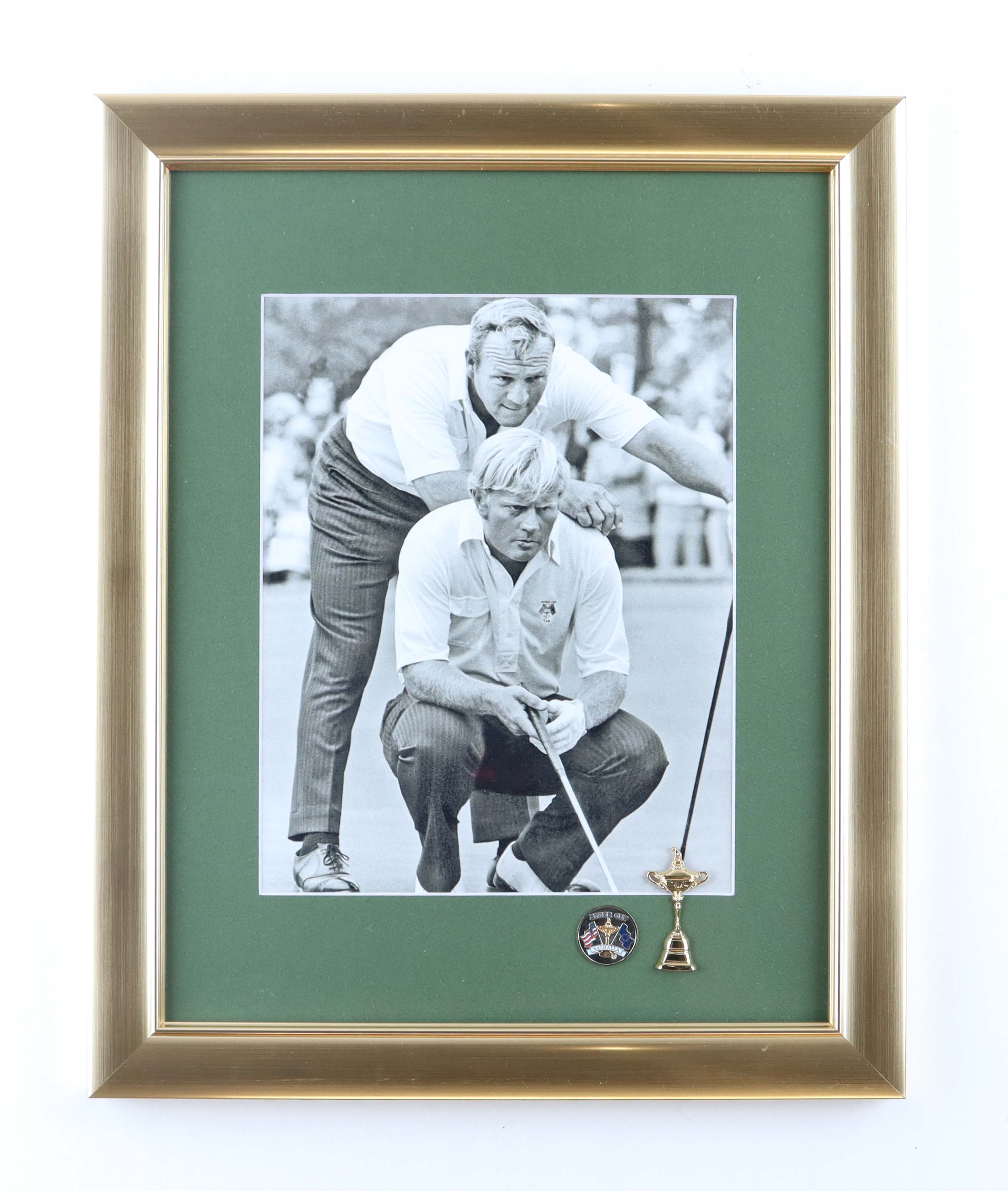Arnold Palmer & Jack Nicklaus Custom Framed Photo Display With (2 ...