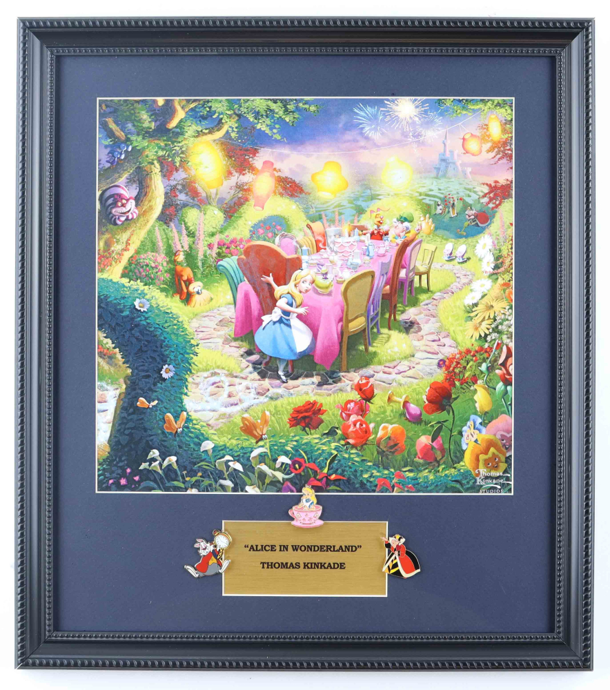 Thomas Kinkade "Alice In Wonderland" Custom Framed Print Display With ...
