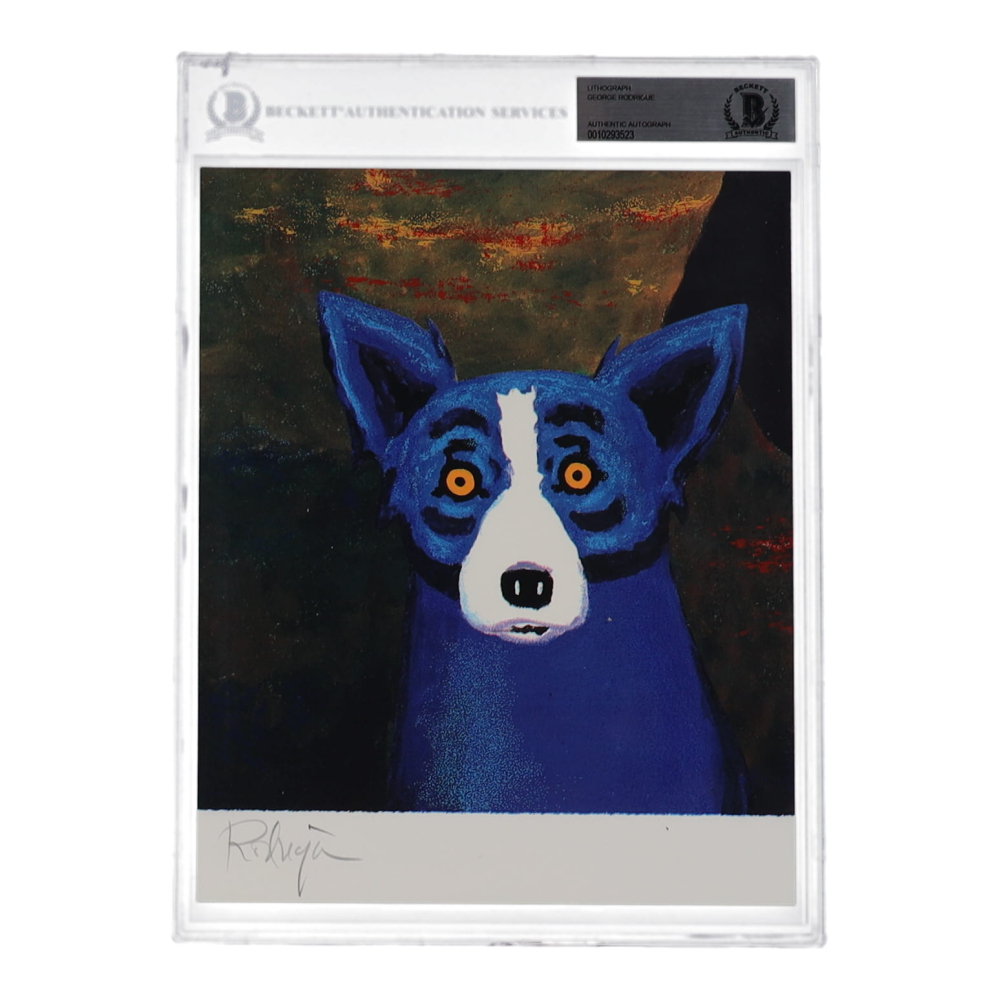 George Rodrigue Signed "Blue Dog" 8x10 Print (Beckett) | Pristine Auction