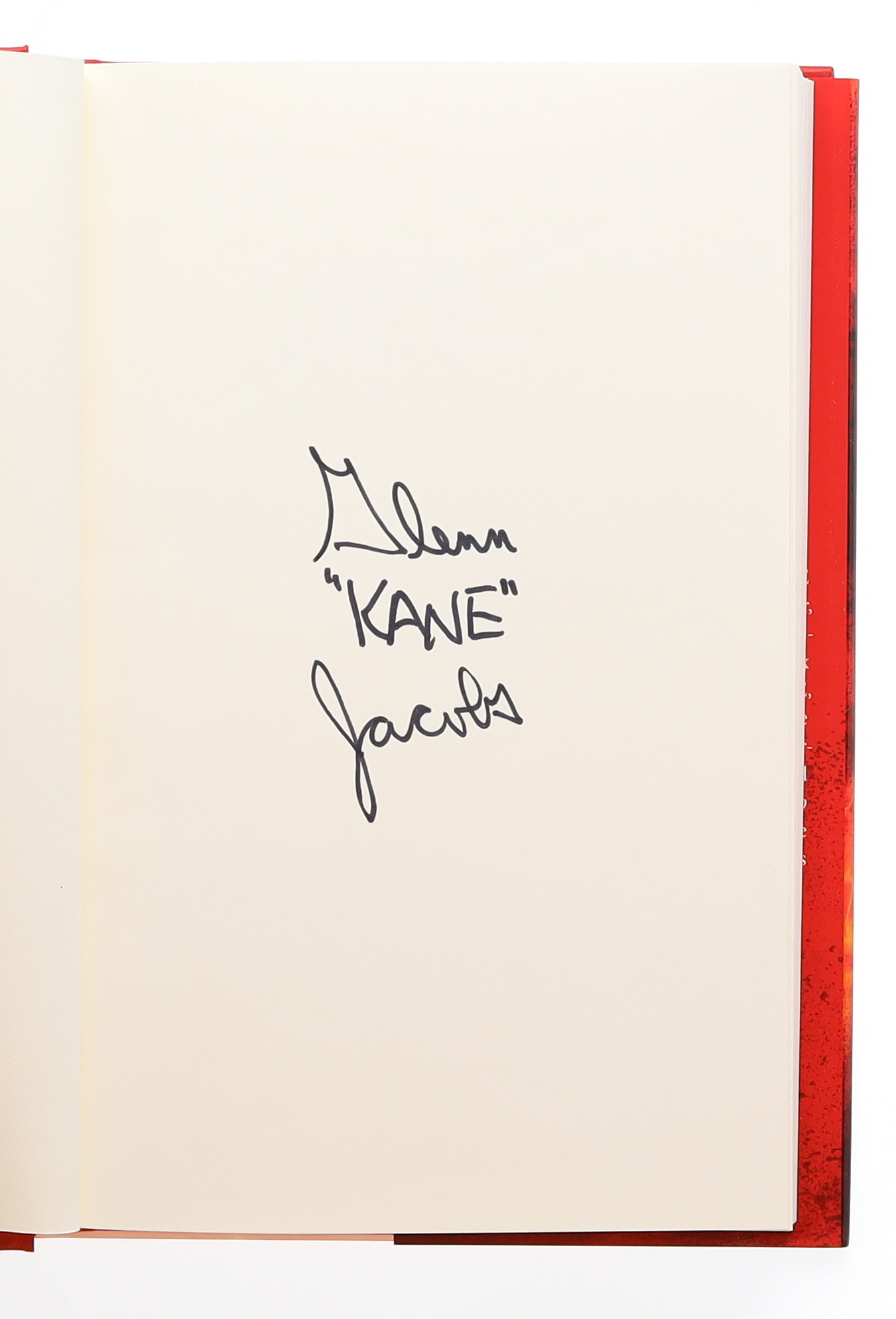 Glenn Jacobs Signed "Mayor Kane" Hard-Cover Book Inscribed "KANE ...