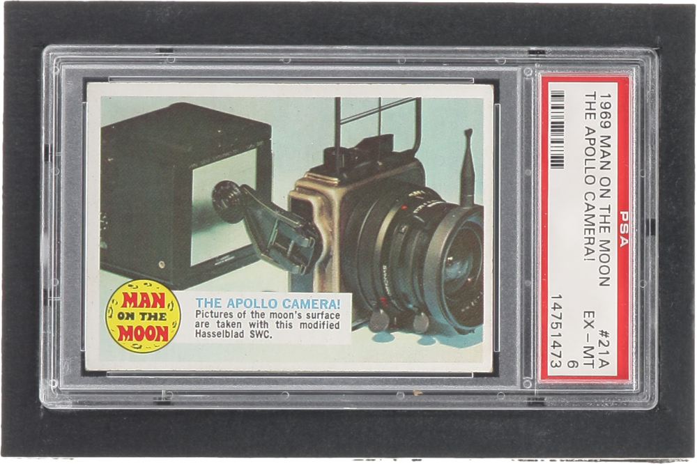 The Apollo Camera! 1969 Topps Man on the Moon #21A (PSA 6) | Pristine ...