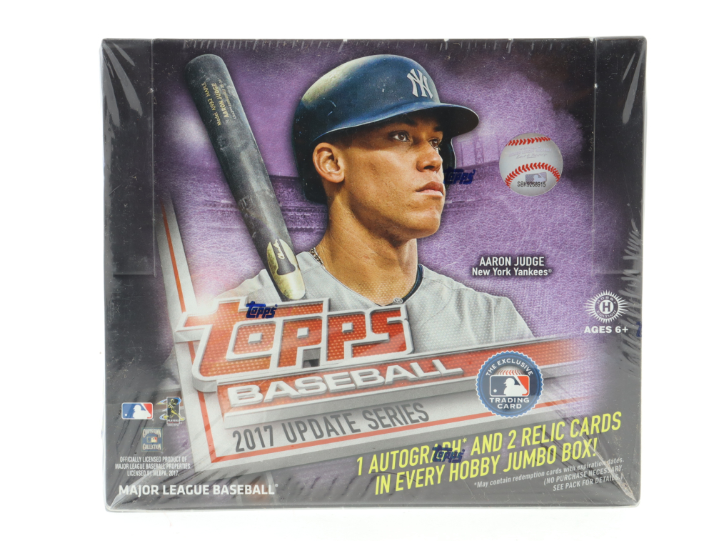 2017 Topps Update Series Baseball Hobby Jumbo Box With (10) Packs ...