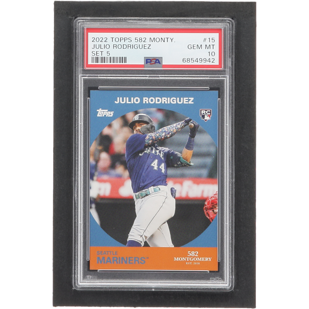 Julio Rodriguez 2022 Topps 582 Montgomery Club Lost Design Set 5 #15 RC ...