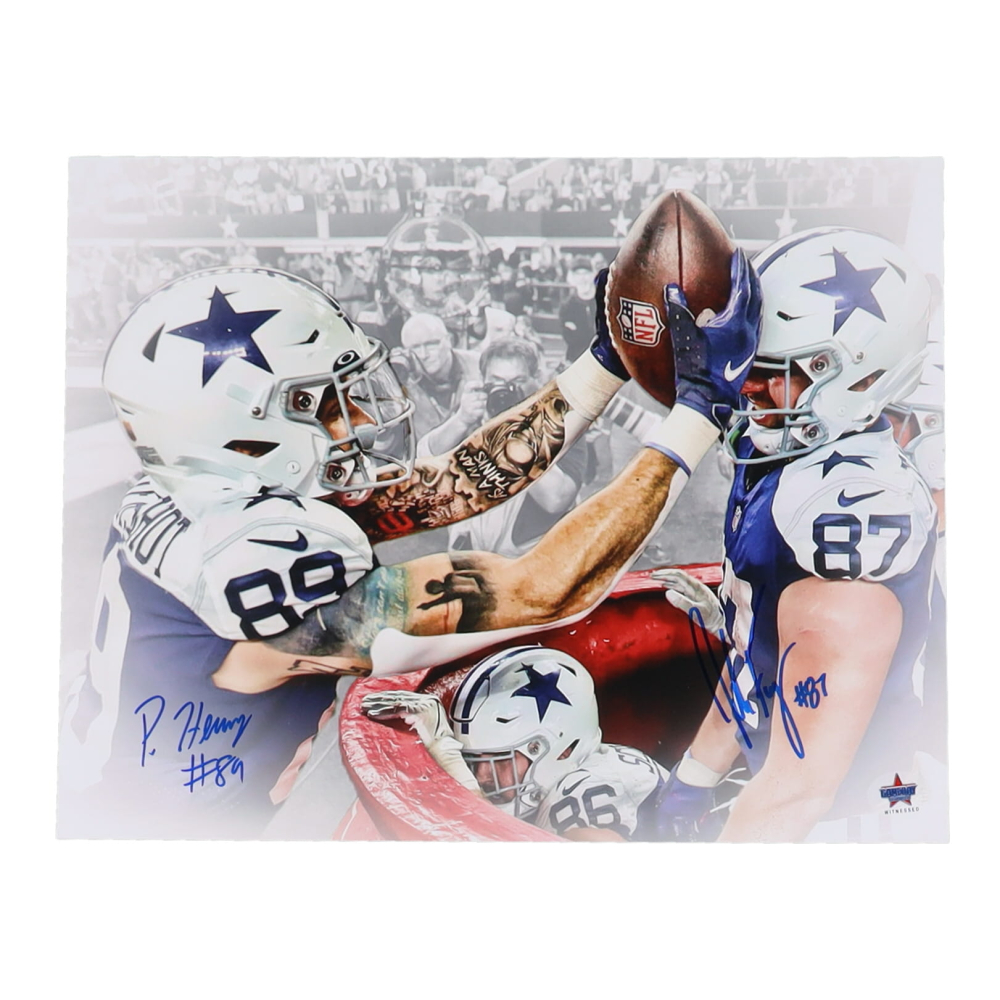 Jake Ferguson & Peyton Hendershot Signed Cowboys 11x14 Photo (GDSA ...