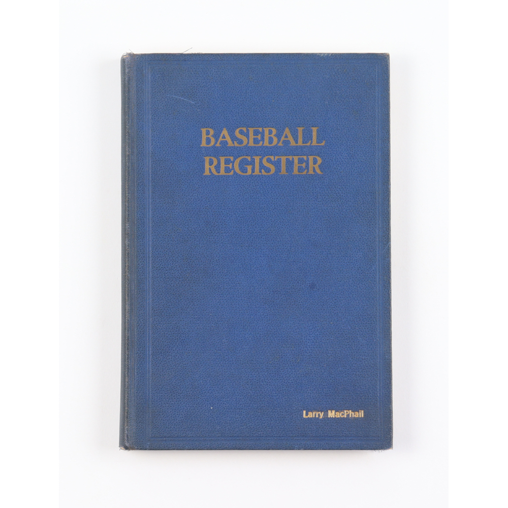 1940 "Baseball Register" Hard-Cover Book Owned By Larry MacPhail ...