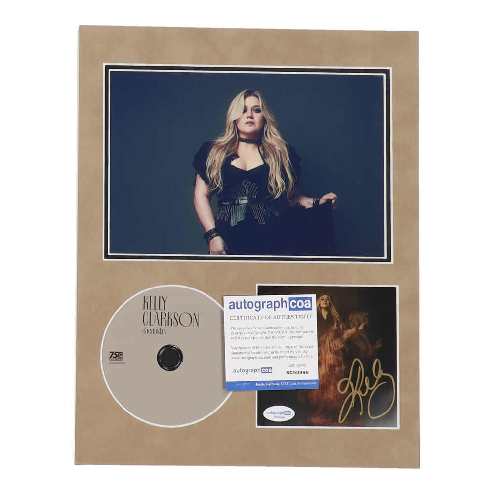 Kelly Clarkson Signed "Chemistry" Custom Matted CD Booklet Display ...