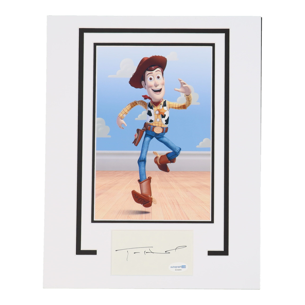 Tom Hanks Signed "Toy Story" Custom Matted Cut Display (AutographCOA ...