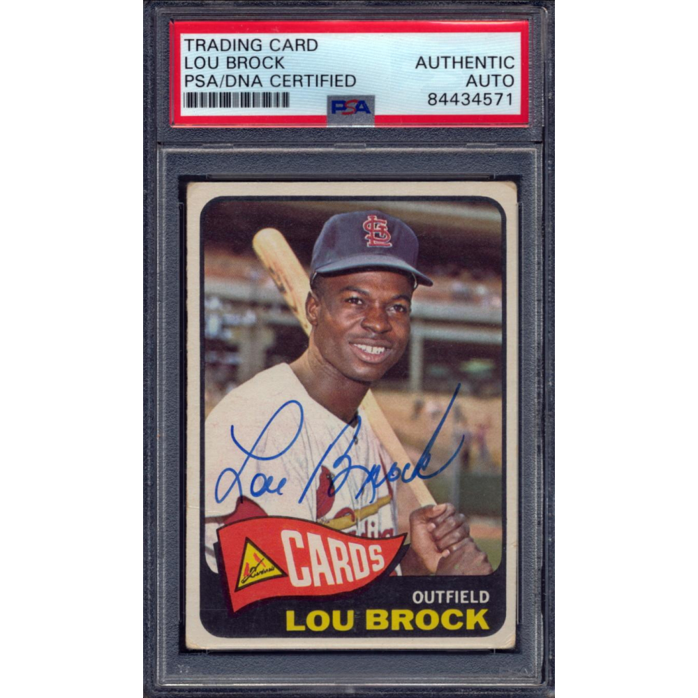 Lou Brock Signed 1965 Topps #540 SP (PSA) | Pristine Auction
