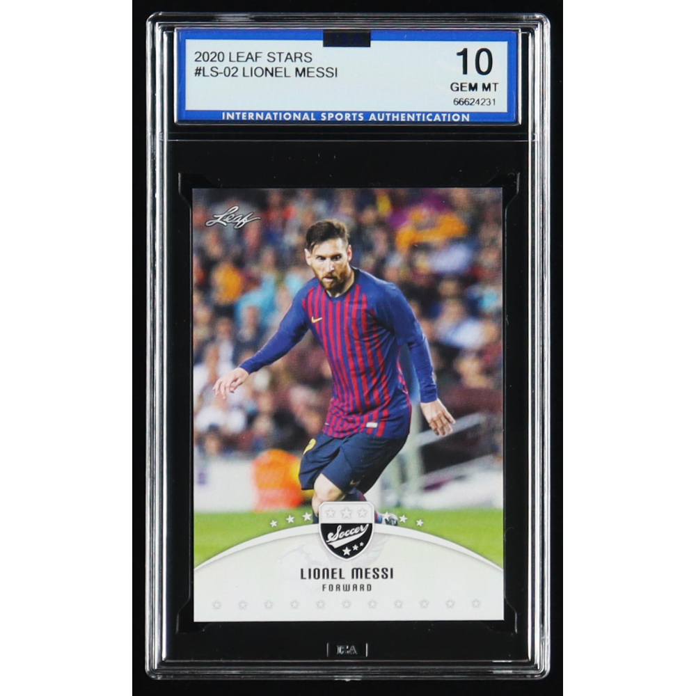 Barcelona Soccer Soccer Cards Ronaldo Mint Lionel Messi 2020 Leaf HYPE ...