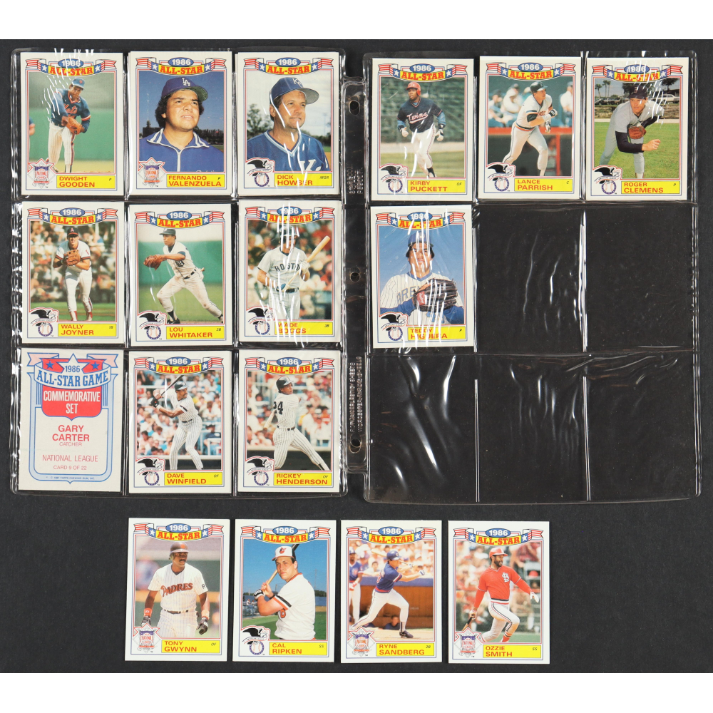 1987 Topps Baseball All-star Game Complete Commemorative Set Of (22
