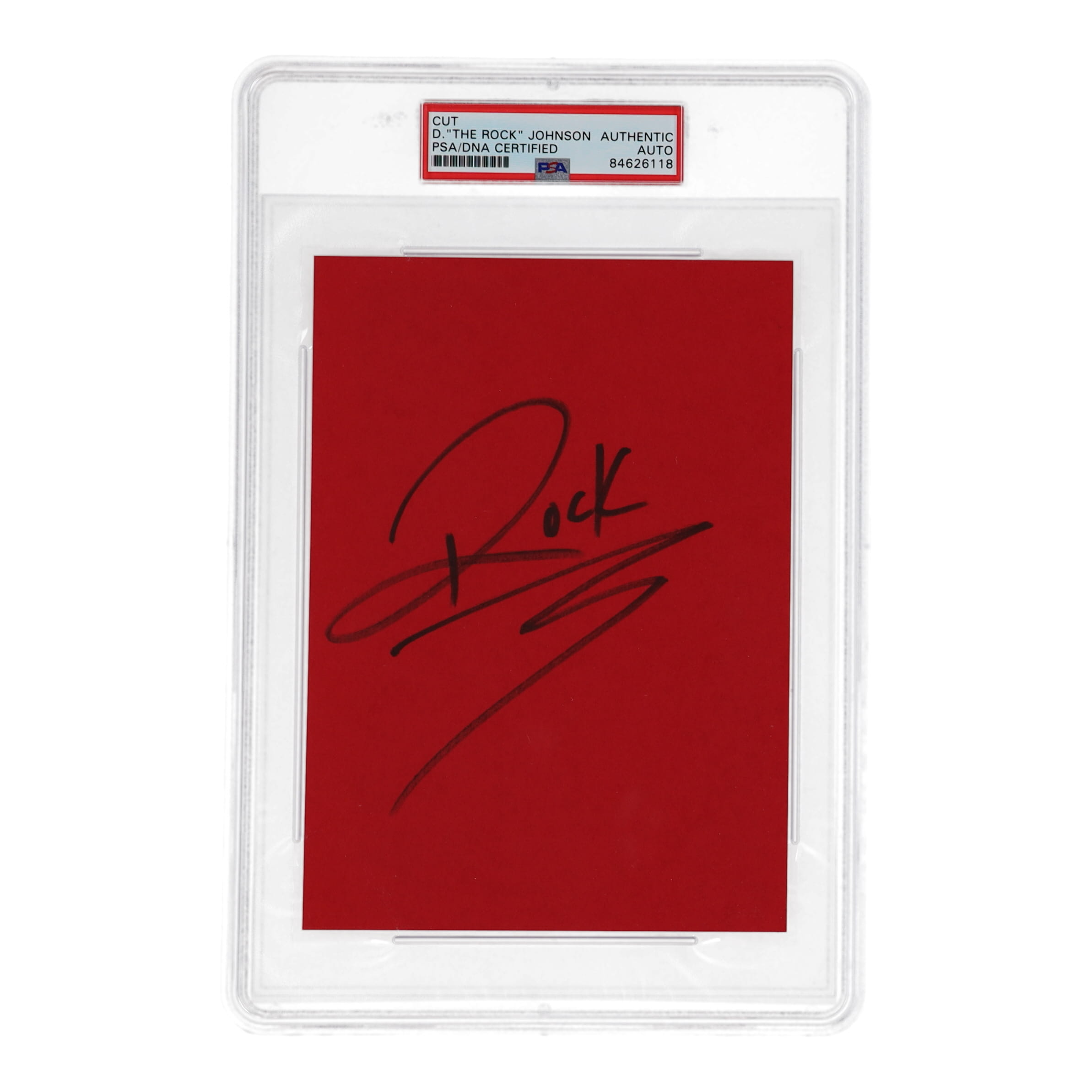 Dwayne "The Rock" Johnson Signed Cut (PSA) | Pristine Auction