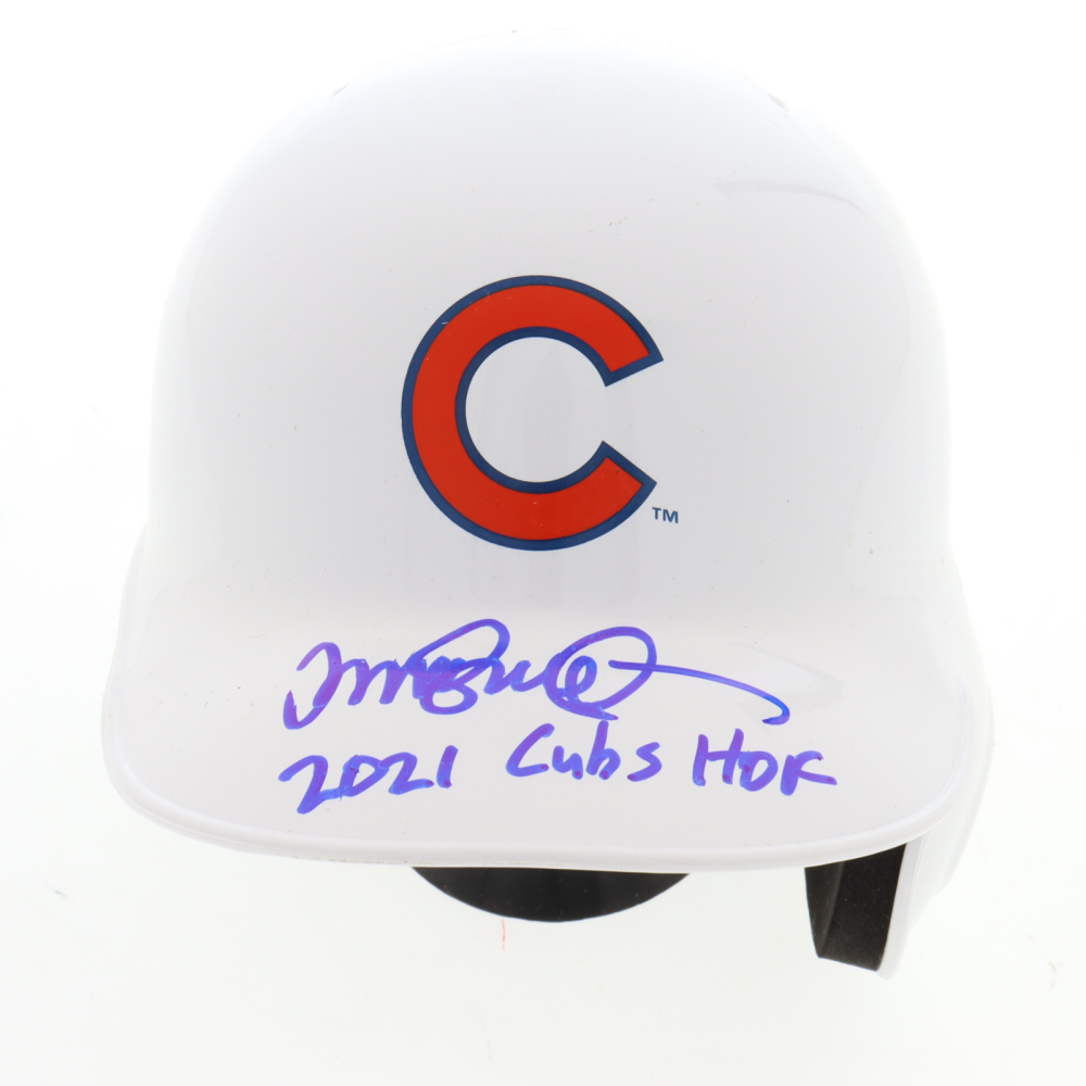 Ryne Sandberg Signed Cubs Mini Batting Helmet Inscribed "2021 Cubs HOF ...