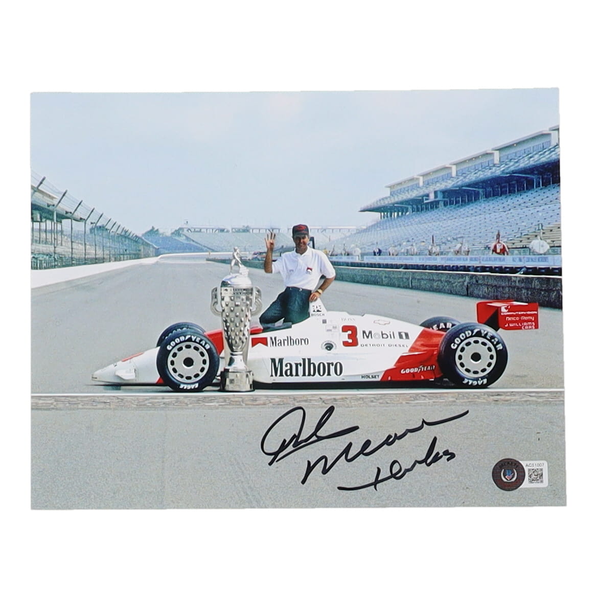 Rick Mears Signed 8x10 Photo (Beckett) | Pristine Auction