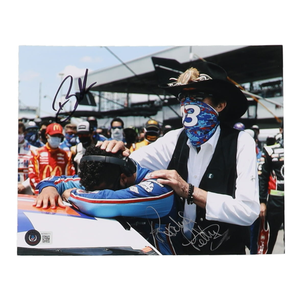 Richard Petty & Bubba Wallace Signed NASCAR 8x10 Photo (Beckett ...