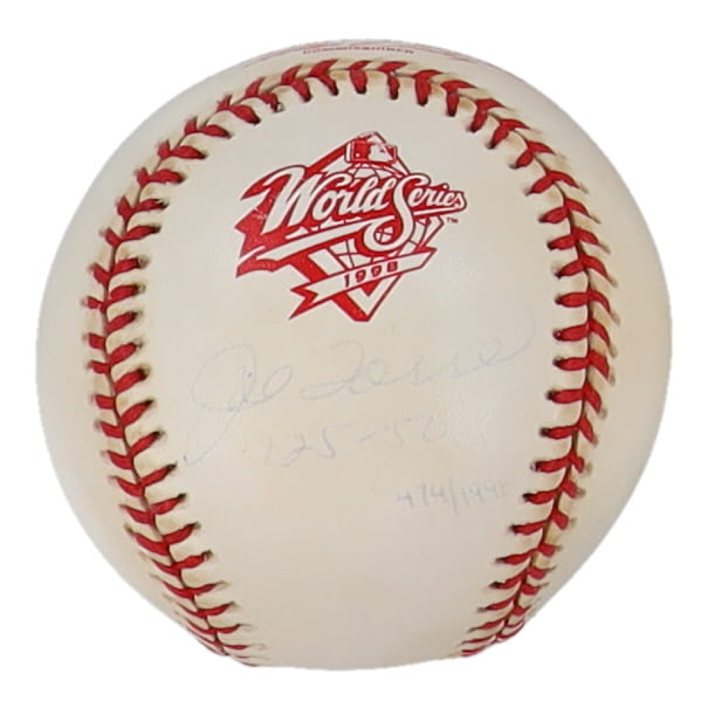Joe Torre Signed 1998 World Series Logo Baseball Inscribed "125-50 ...