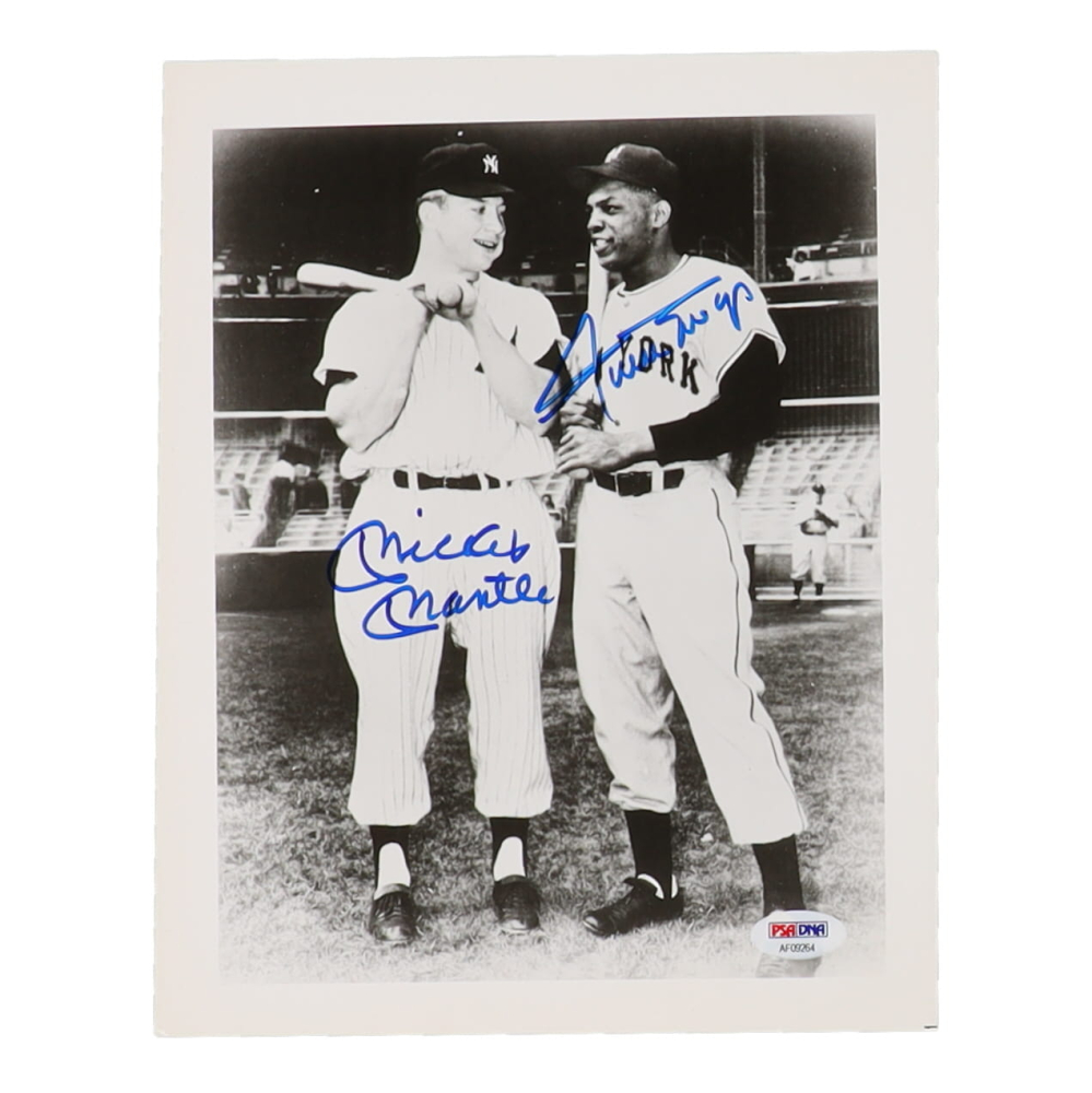 Mickey Mantle & Willie Mays Signed 8x10 Photo (PSA) | Pristine Auction
