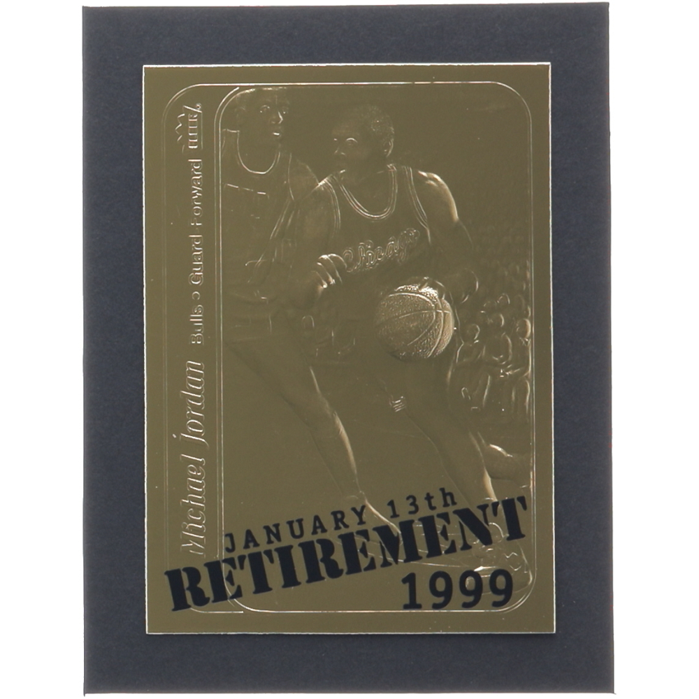 Michael Jordan 1999 Fleer Retirement 23Kt Gold Card | Pristine Auction