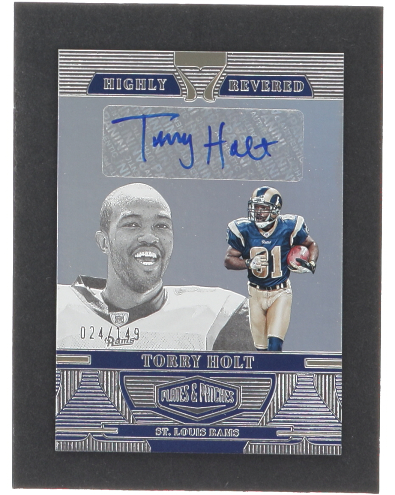 Torry Holt 2023 Panini Plates and Patches Highly Revered Autographs #13 ...