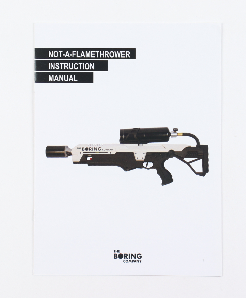 The Boring Company "Not A Flamethrower" With Original Box and Manual ...
