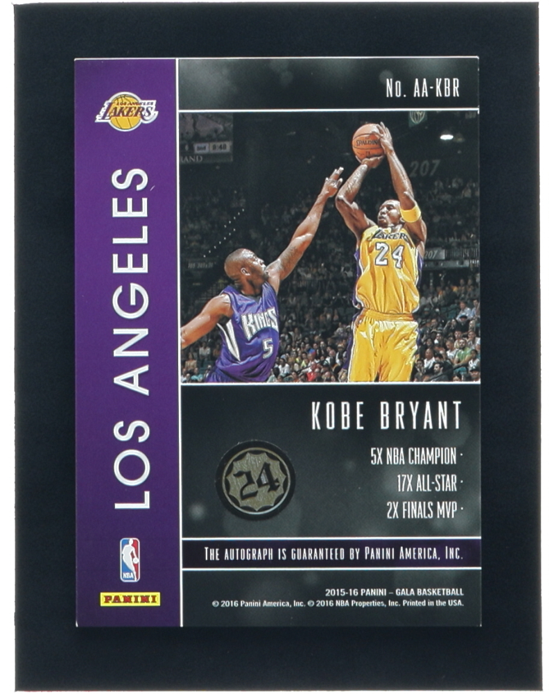 Kobe Bryant 2015-16 Panini Gala Action Autographs #1 #17/40 | Pristine ...