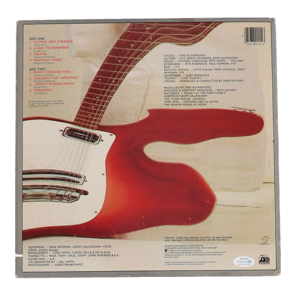 Mike Rutherford Signed "Acting Very Strange" Vinyl Record Album (ACOA ...