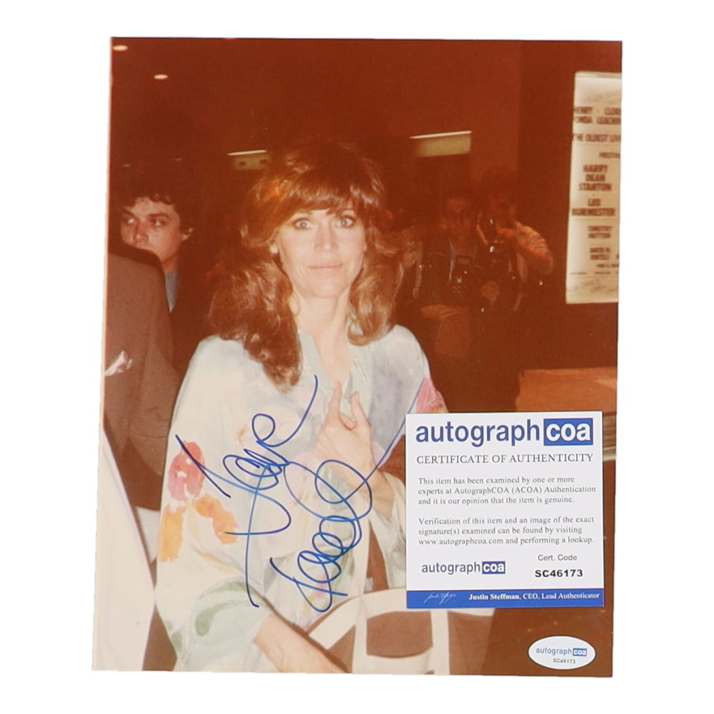 Jane Fonda Signed 8x10 Photo (ACOA) | Pristine Auction