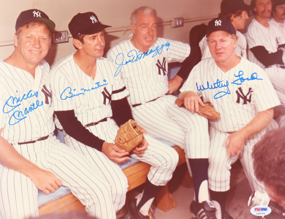 Yankees Legends 11x14 Photo Signed By (4) with Mickey Mantle, Billy ...