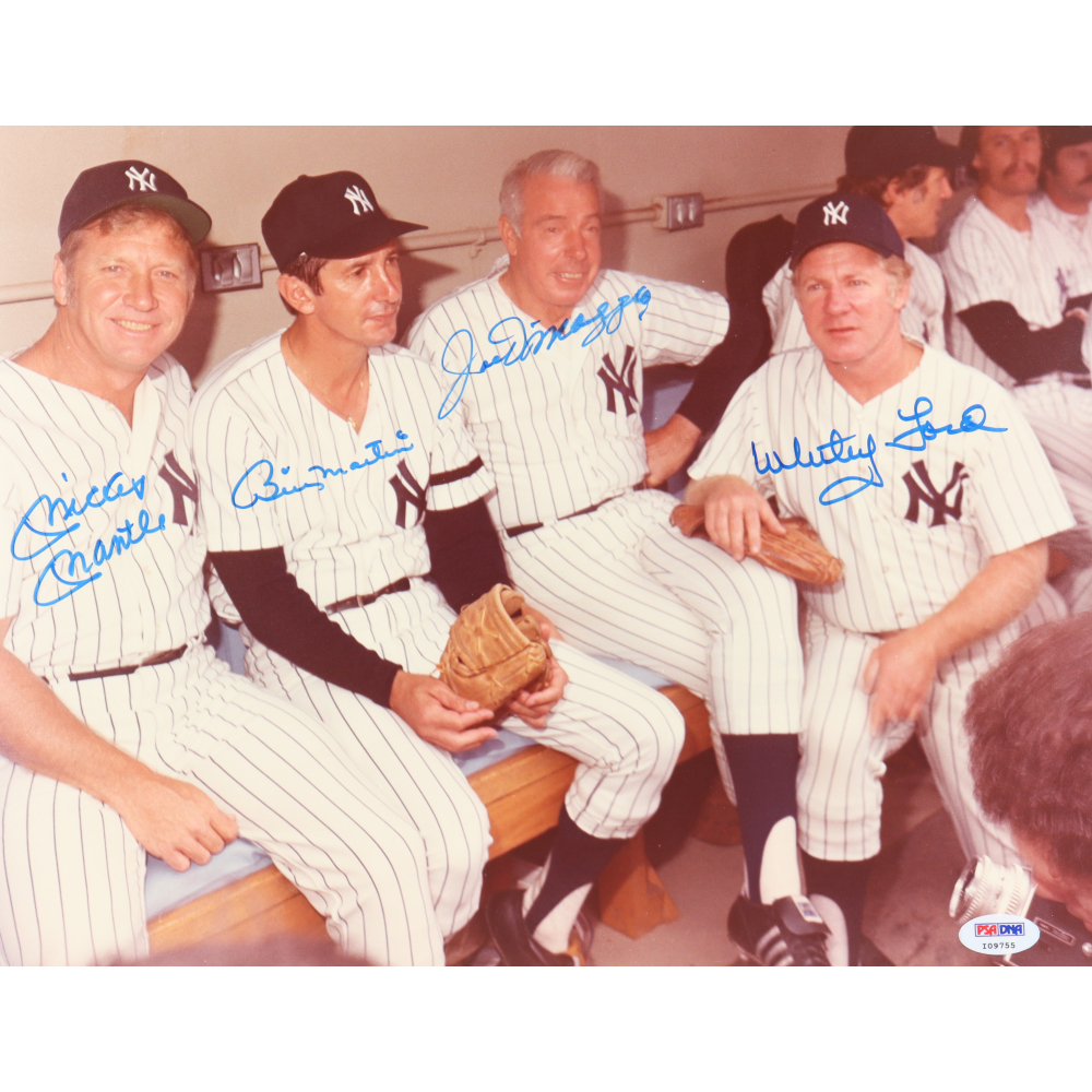 Yankees Legends 11x14 Photo Signed By (4) with Mickey Mantle, Billy ...