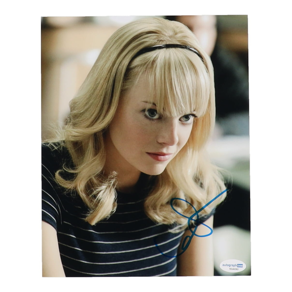 Emma Stone Signed "The Amazing Spider-Man 2" 8x10 Photo (ACOA ...