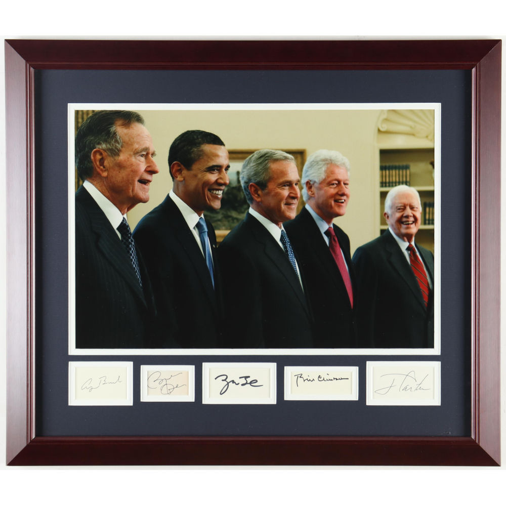 Presidents of the United States Custom Framed Display Signed By (5 ...